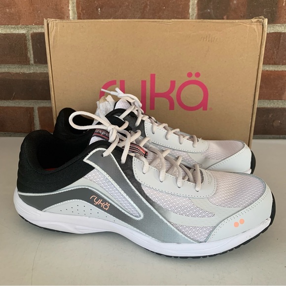 Ryka | Shoes | Ryka Womens Dash Pro White Colorblock Walking Shoes ...